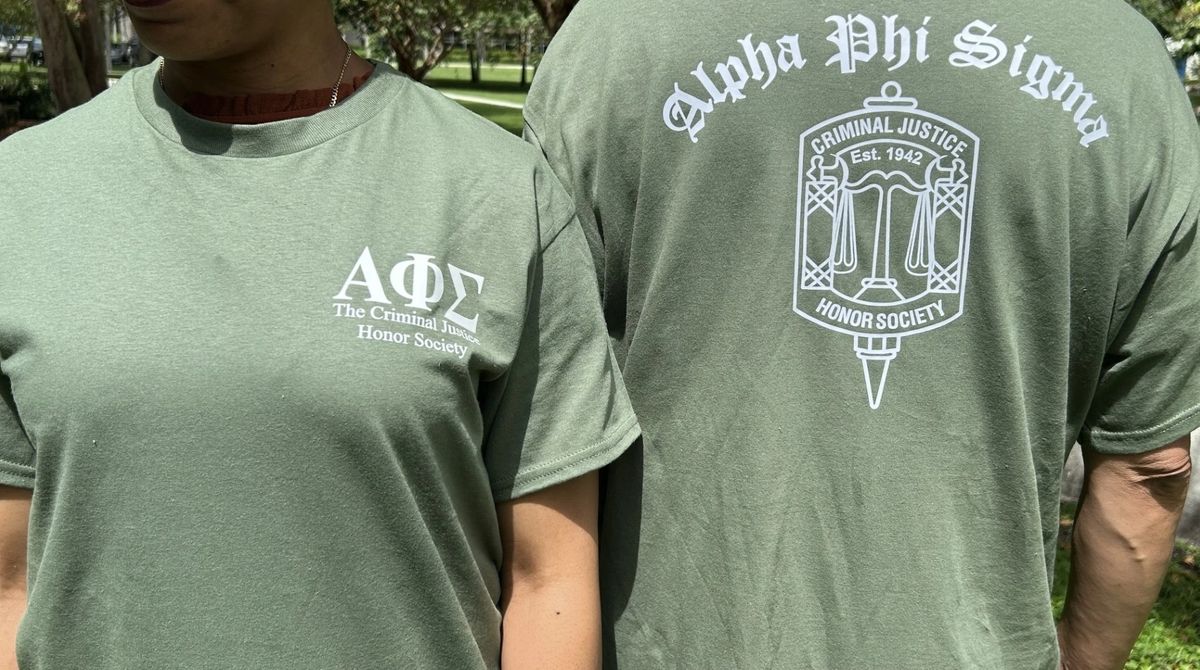 Alpha Phi Sigma Signature Key T-Shirt - Military Green
